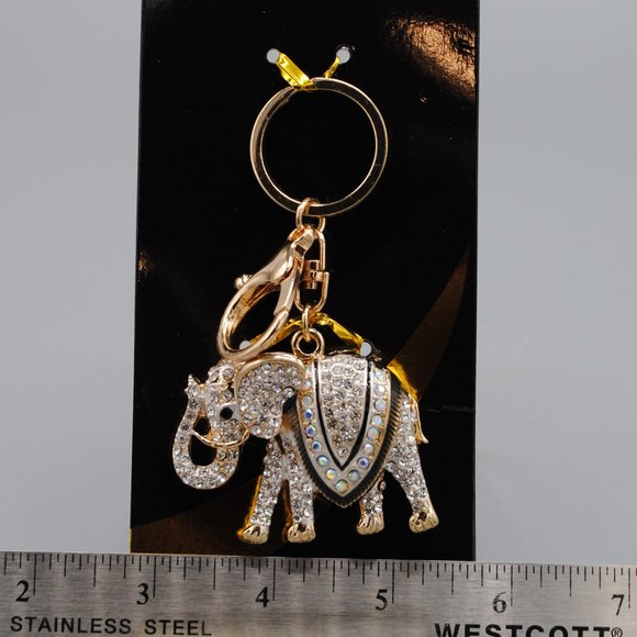 Accessories | Nwt Beautiful Key Chain Crystal Sparkles Elephant | Poshmark